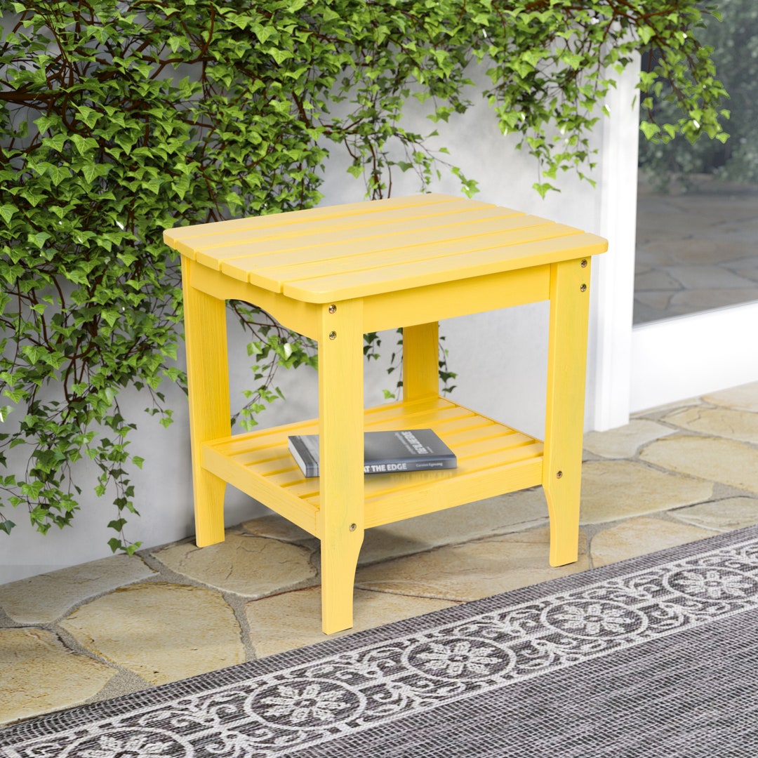 24" Cedar Wood Rectangular Side Table in Multiple Colors #4113 (hydro ...