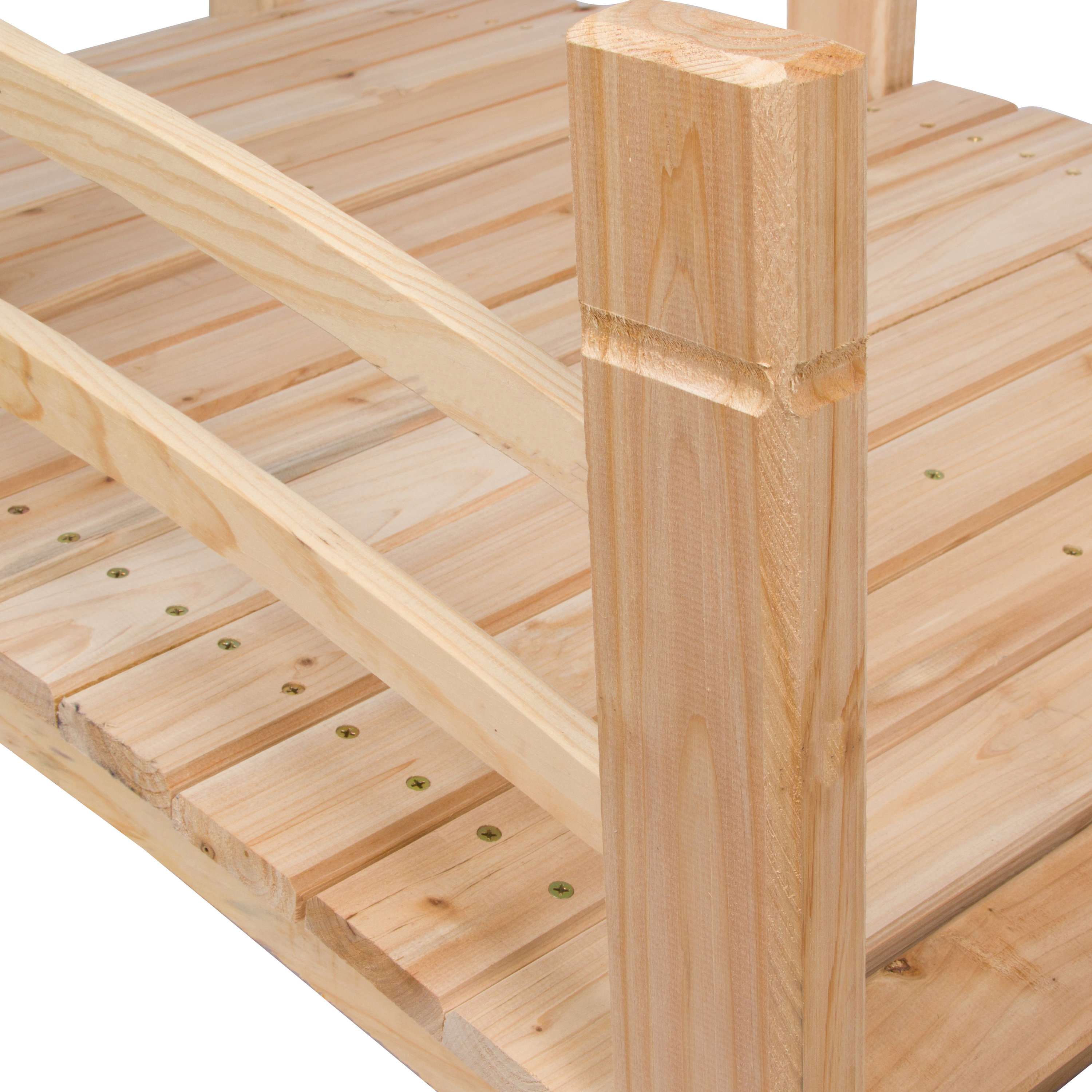 5' Cedar Wood Decorative Garden Bridge #4981(natural Finish) - Etsy