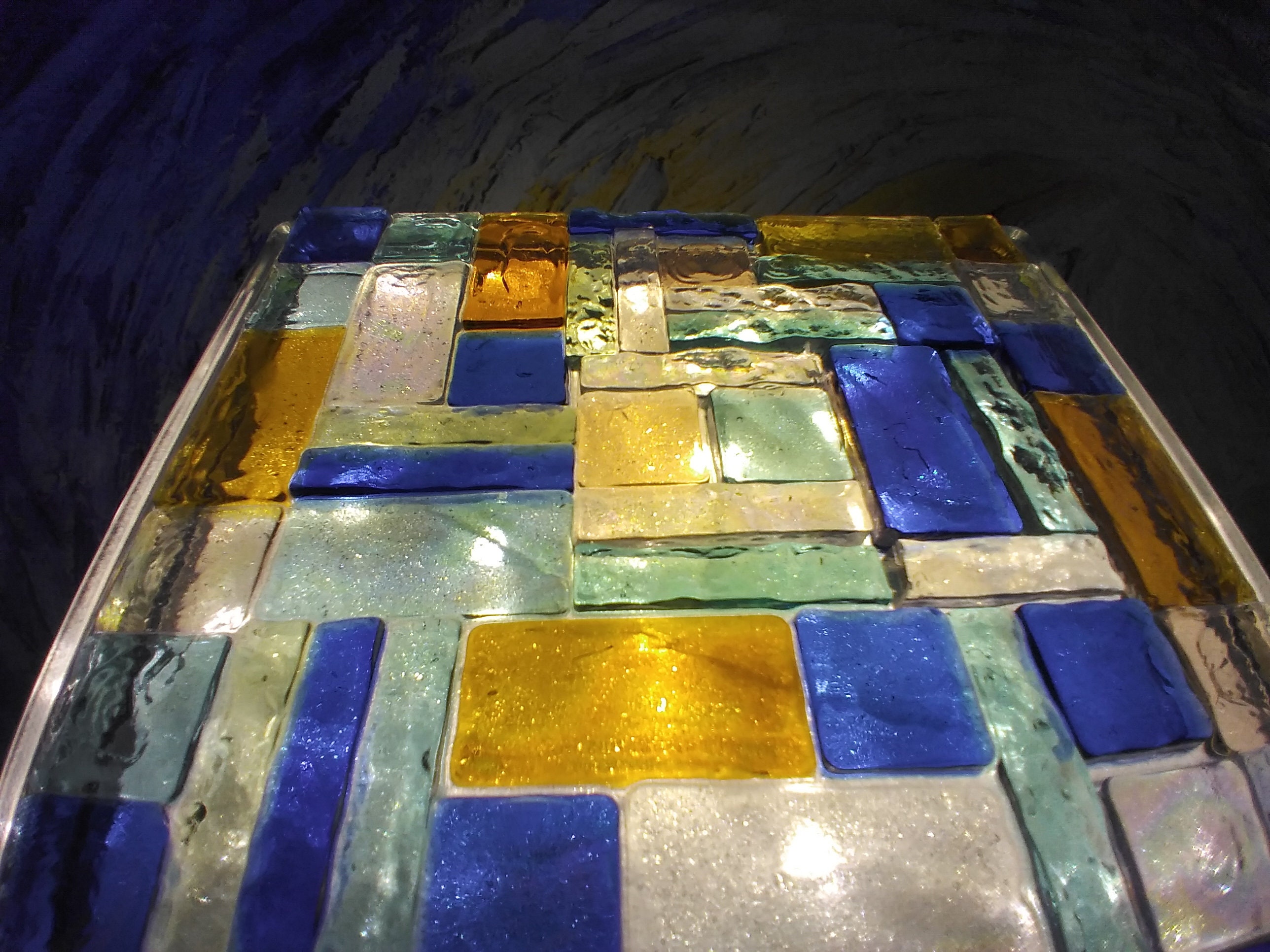 Abstract I Glass Mosaic Block Art Lamp - Etsy Canada