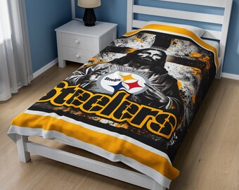 Pittsburgh Steelers Velveteen Plush Blanket - Etsy