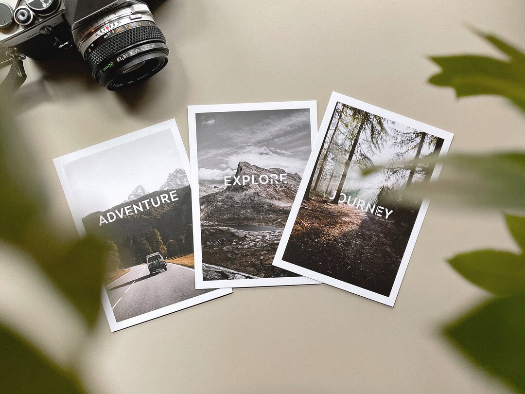 Adventure Postcards : Set of 3 Photo Cards Journey Explore - Etsy