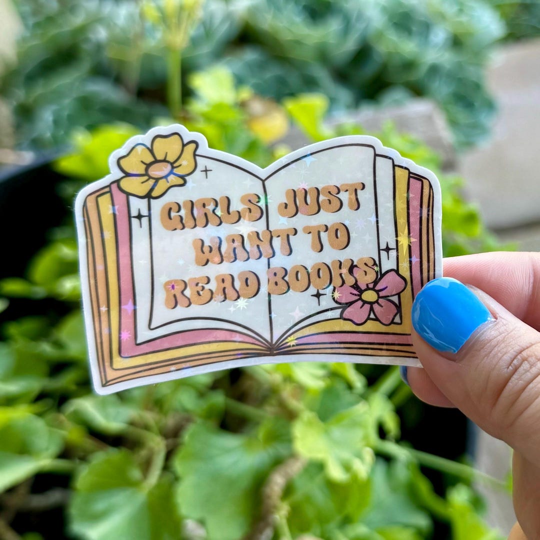 Girlie Stickers Reading Decals Cute Bookish Girly Things - Etsy