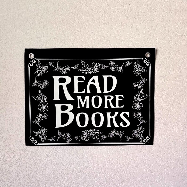 Read More Books Canvas Banner: Book Nook Wall Art - Etsy