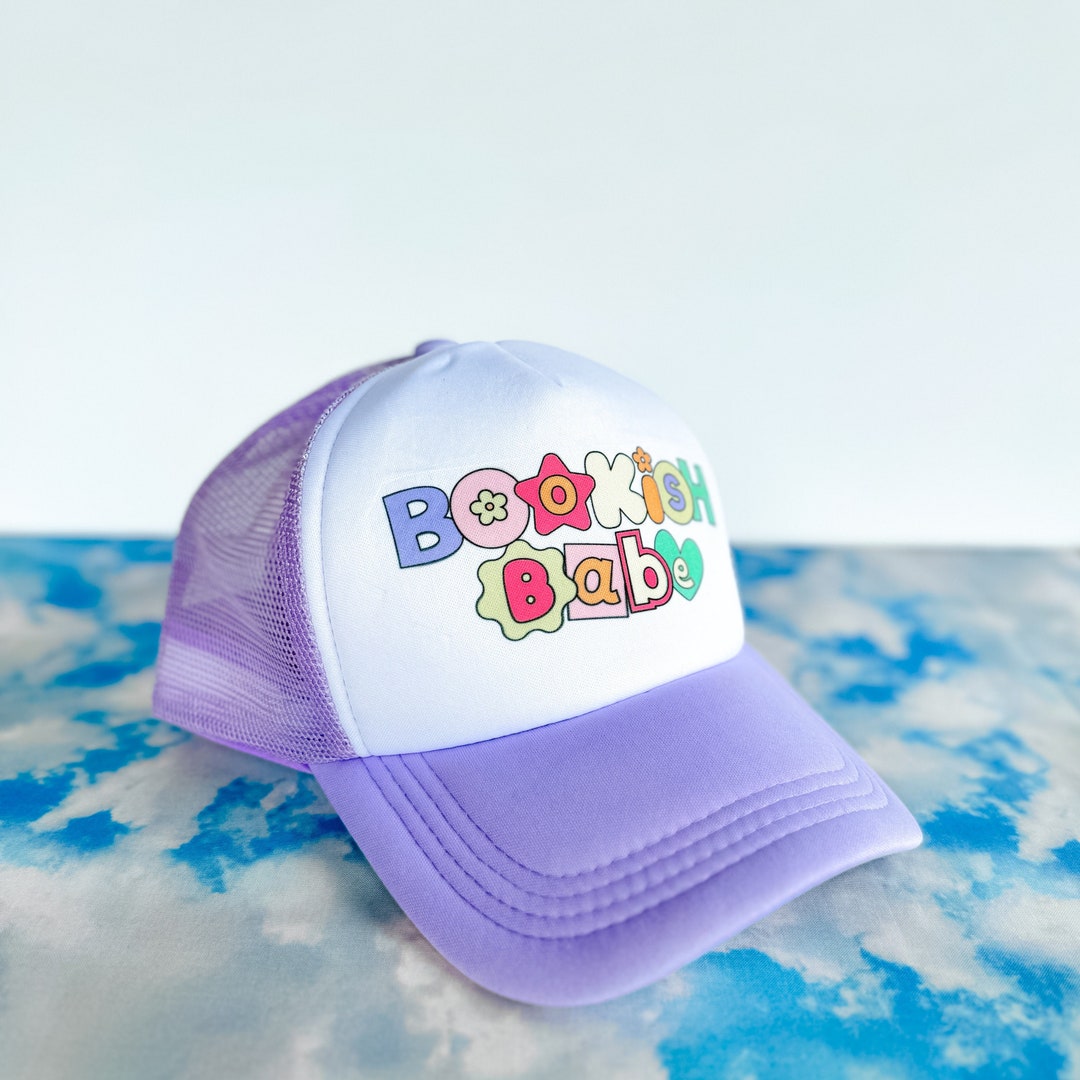 Bookish Trendy Trucker Hat- Lavender Baseball Cap- Gifts for Bookworms ...