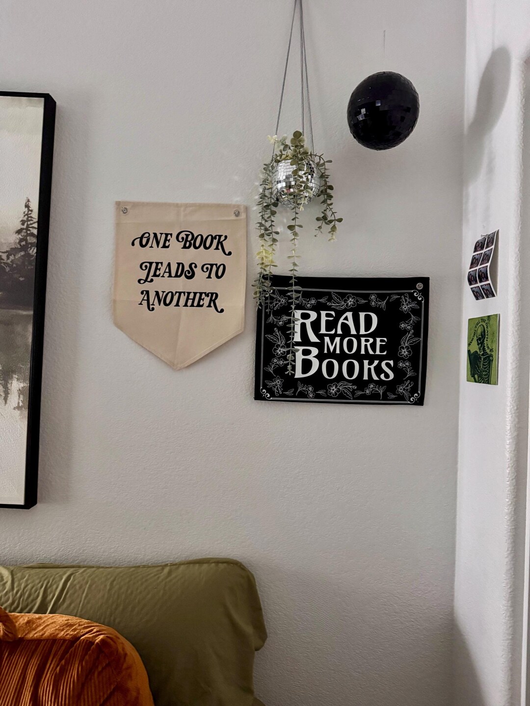 Reading Bookish Canvas Banner - Wall Art- Wall Sign for Readers- Book ...