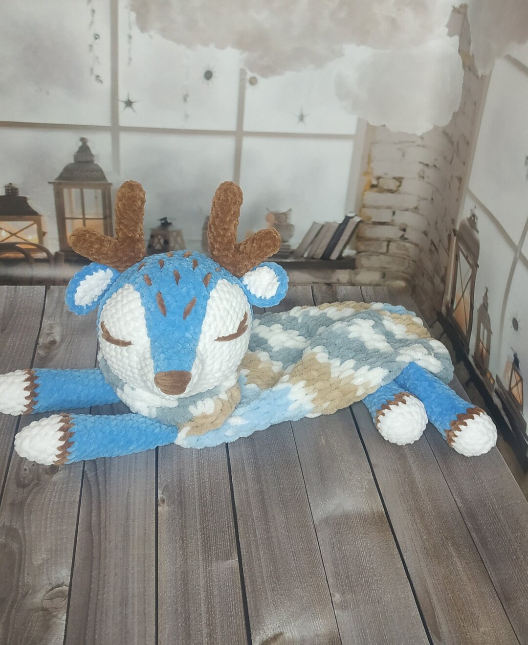 Pajama Holder, Deer Pajama Bag, Crochet Reindeer, Amigurumi Deer ...