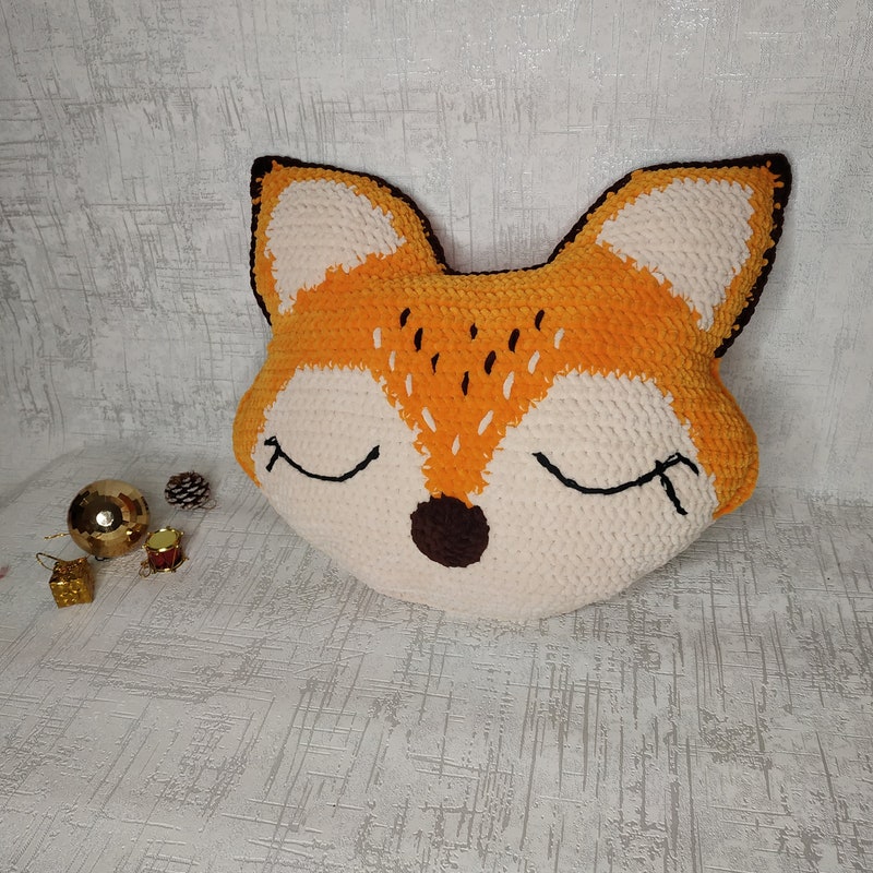 Crochet Fox Pillow - Etsy