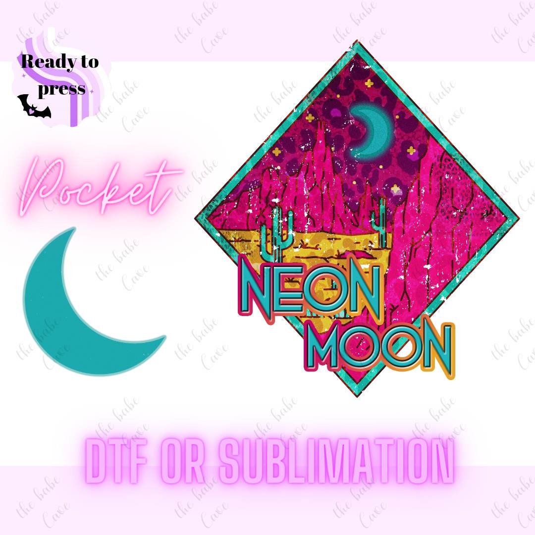 Neon Moon Rtp Neon Moon Dtf Neon Moon Sublimation Western - Etsy
