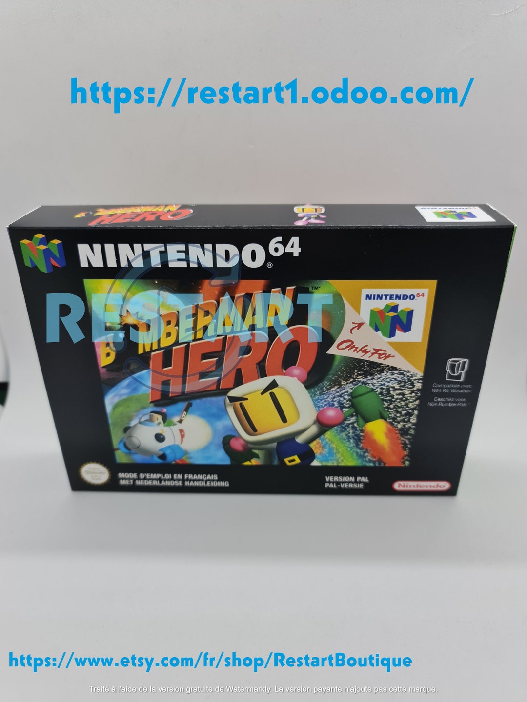 Bomberman Hero N64 Repro Box Top Quality - Etsy