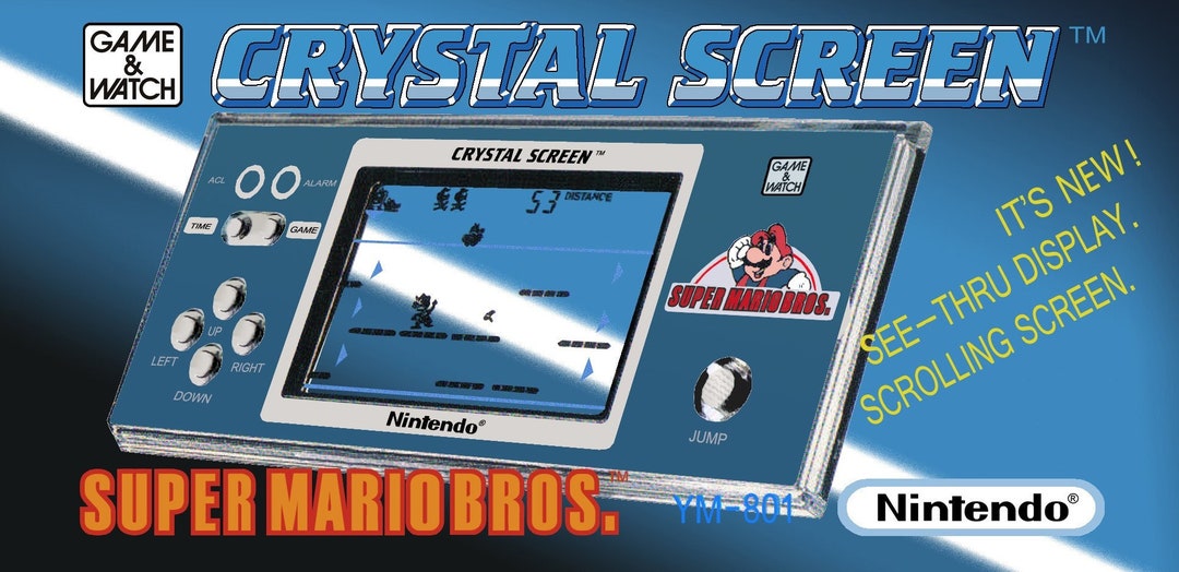 Super Mario Bros Crystal Screen Game & Watch Premium Quality - Etsy