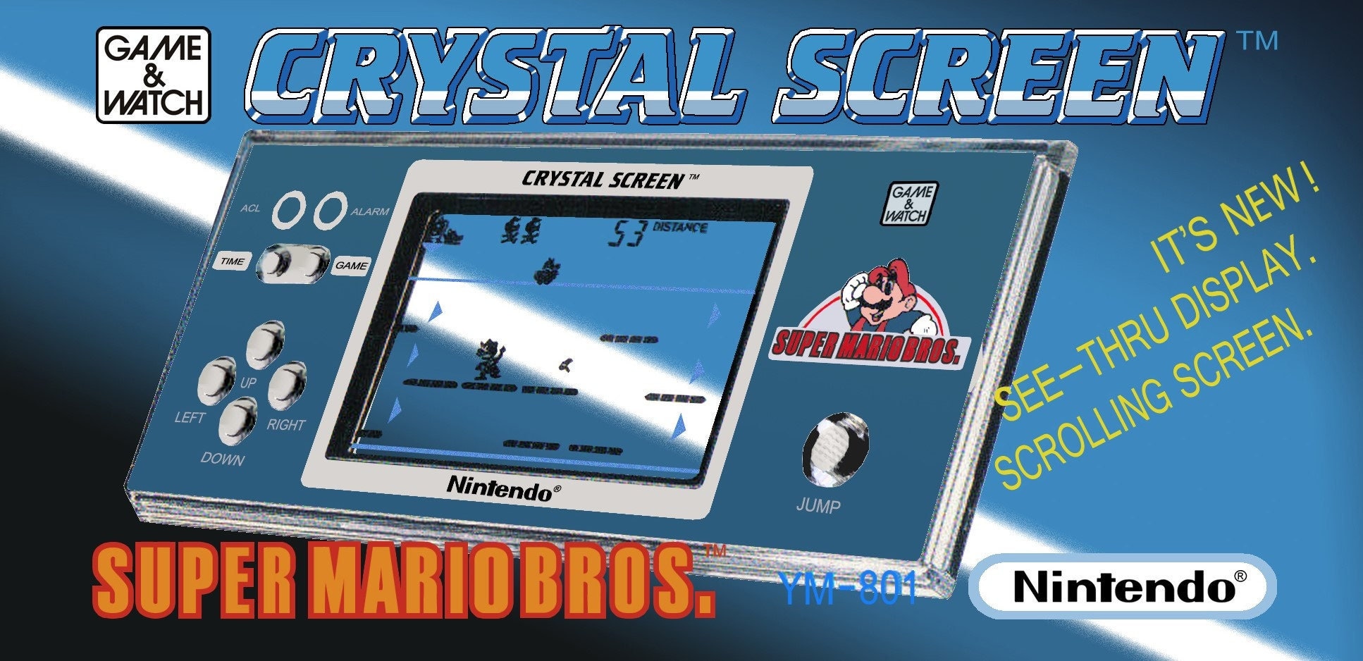 Super Mario Bros NINTENDO Game & Watch Crystal Screen YM-801 - Made in ...