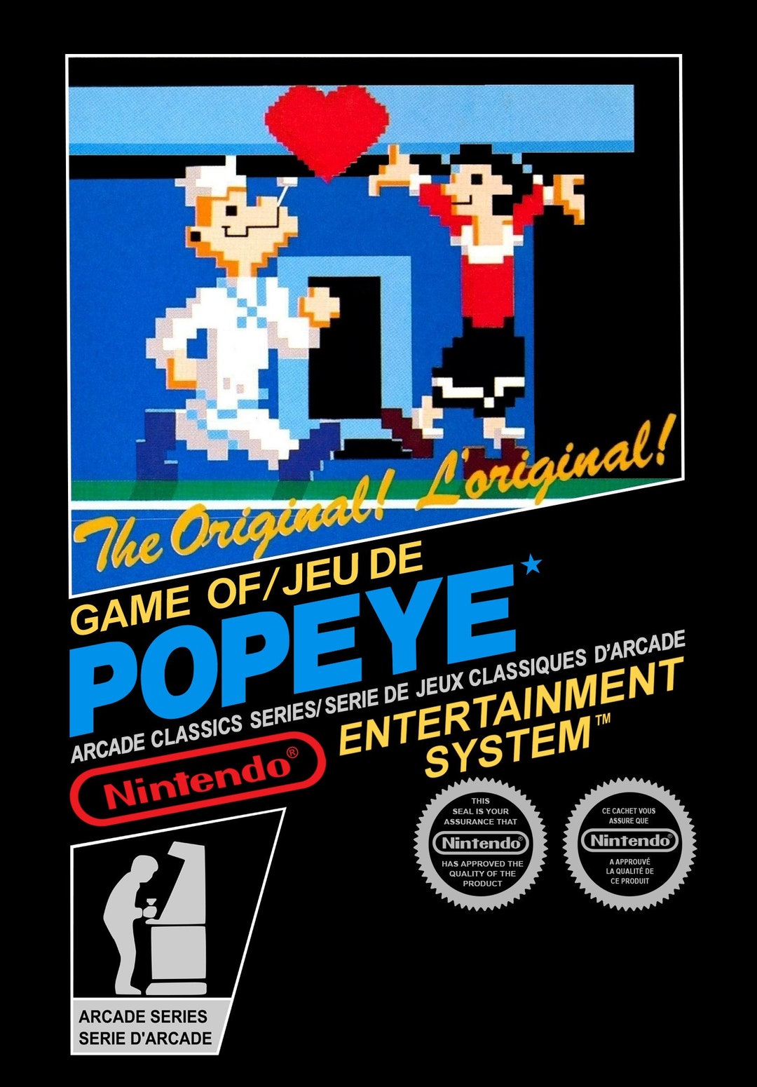 Popeye NES Repro Box Superior Quality - Etsy