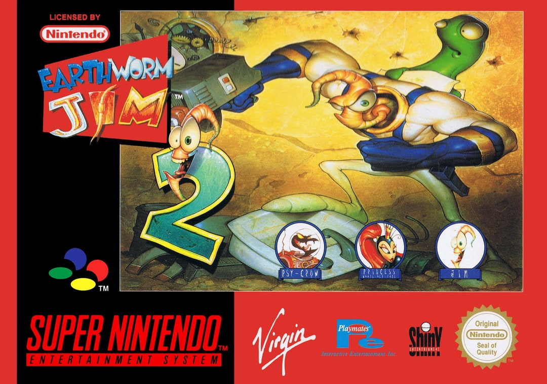 Earthworm Jim 2 SNES Repro Box Superior Quality - Etsy