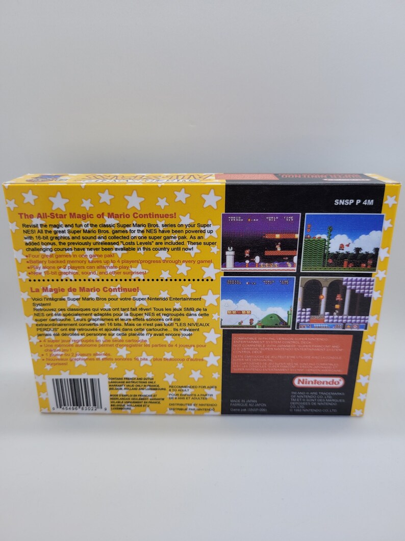 Super Mario All Stars SNES Repro Box Superior Quality - Etsy