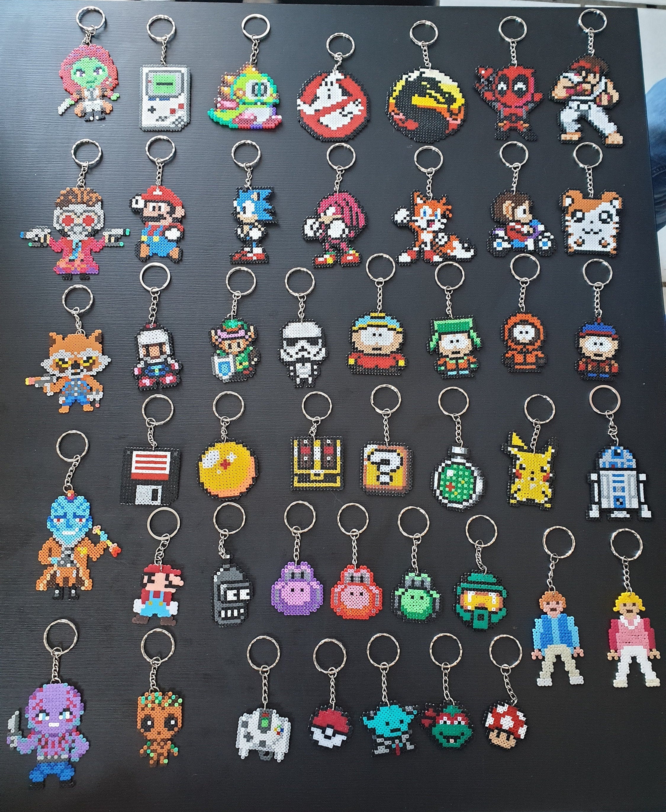 Pixel art bead key door | Etsy