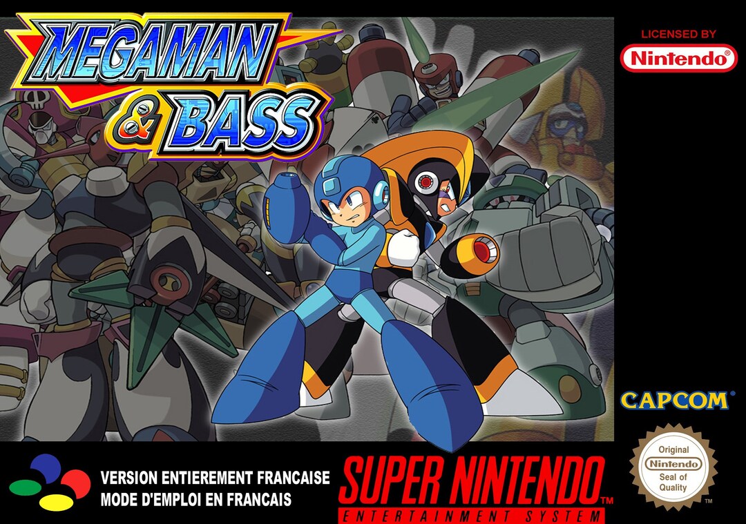 Megaman and Bass SNES Repro Box Superior Quality - Etsy