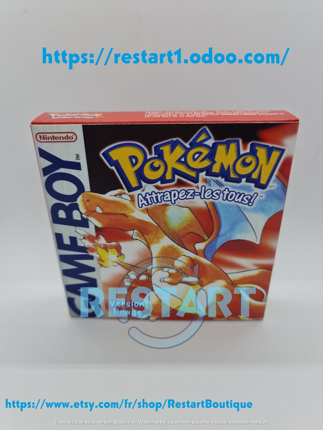 Pokemon Red Version GB Repro Box Premium Quality - Etsy