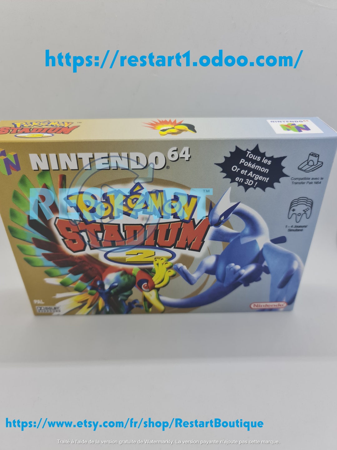 Pokemon Stadium 2 N64 Repro Box Premium Quality - Etsy