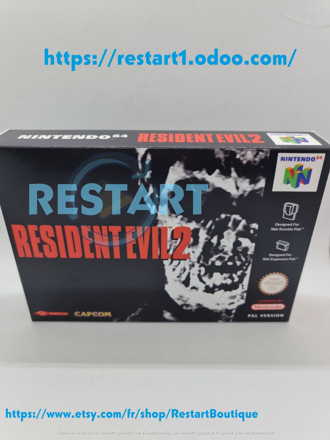 Resident Evil 2 N64 Repro Box Premium Quality - Etsy