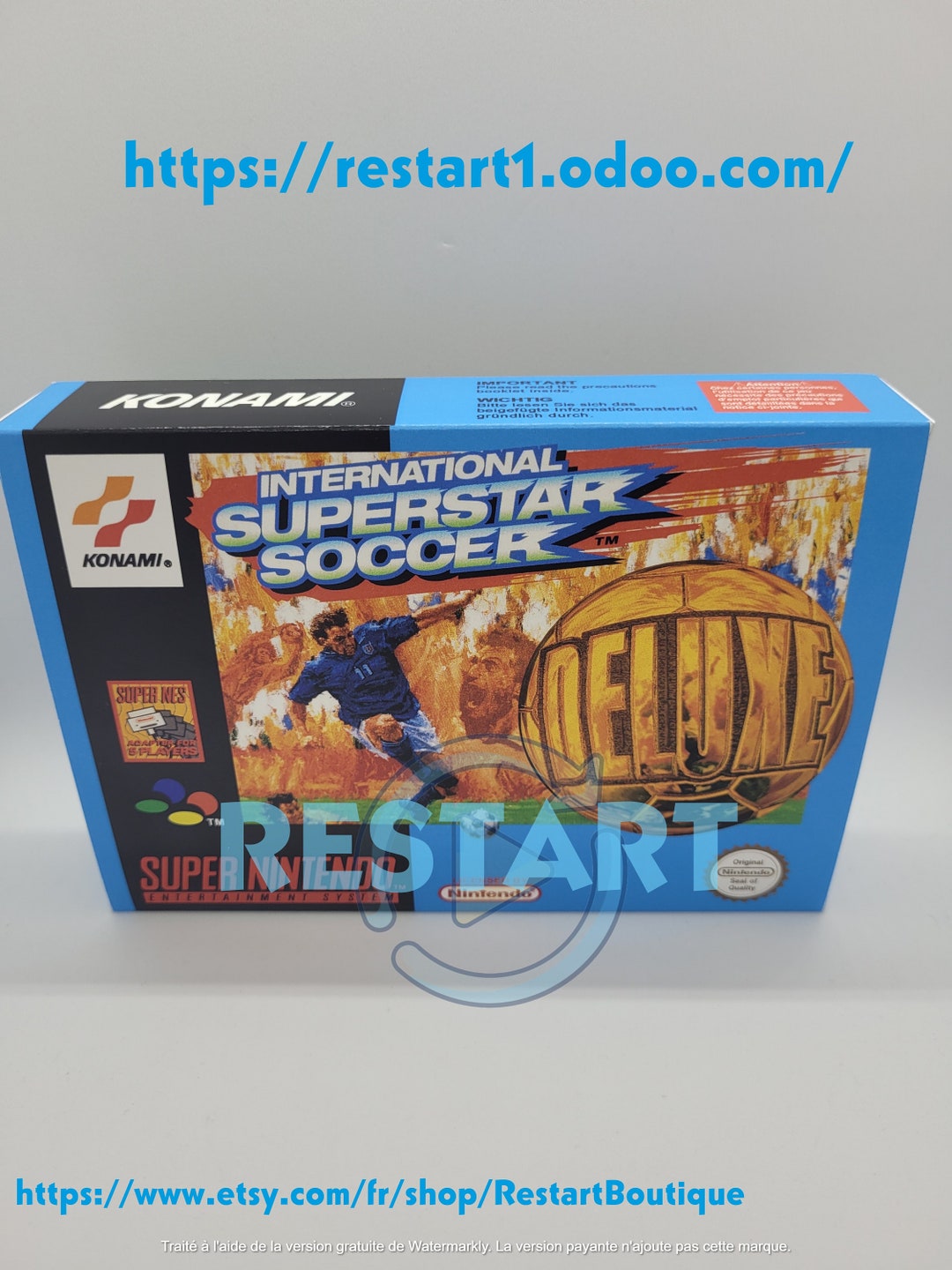 International Superstar Soccer Deluxe SNES Repro Box Premium Quality - Etsy