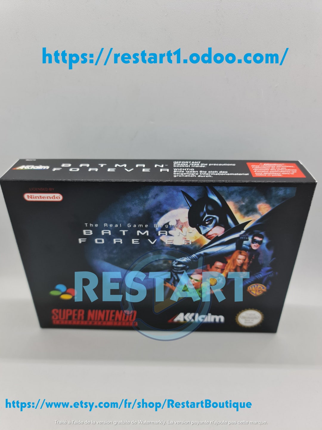 Batman Forever SNES Repro Box Premium Quality - Etsy
