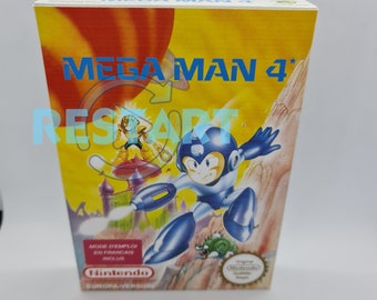 Mega Man 4 Replacement Box, Dust Cover, Block NTSC or Pal NES Thick ...