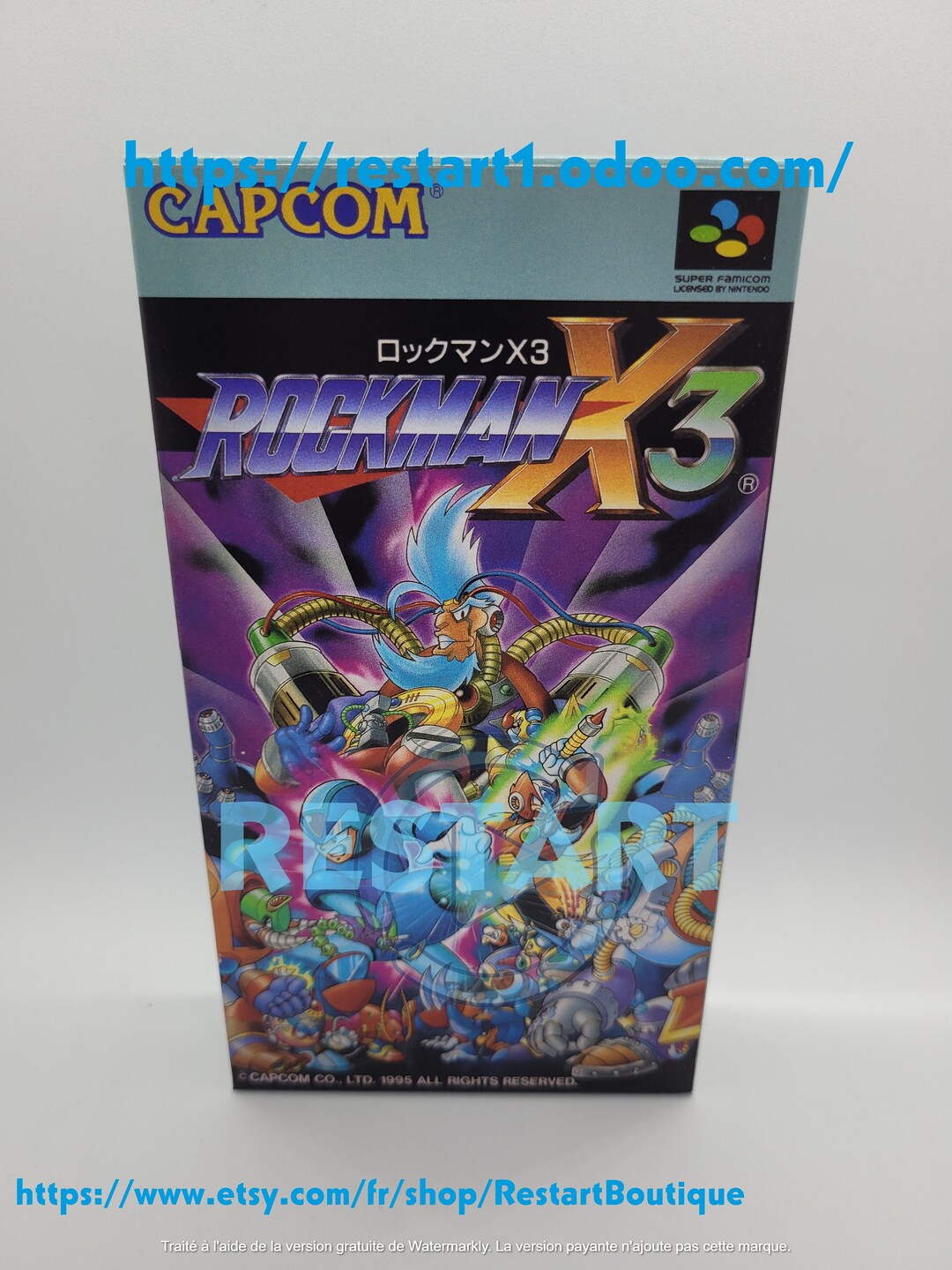 Rock Man X3 Mega Man X3 SNES Repro Box Top Quality - Etsy