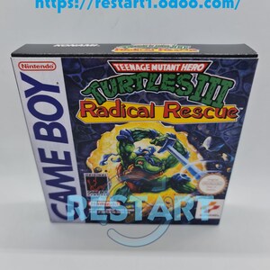 Teenage Mutant Hero Turtles 3 Radical Rescue Ninja Turtle GB Repro Box ...
