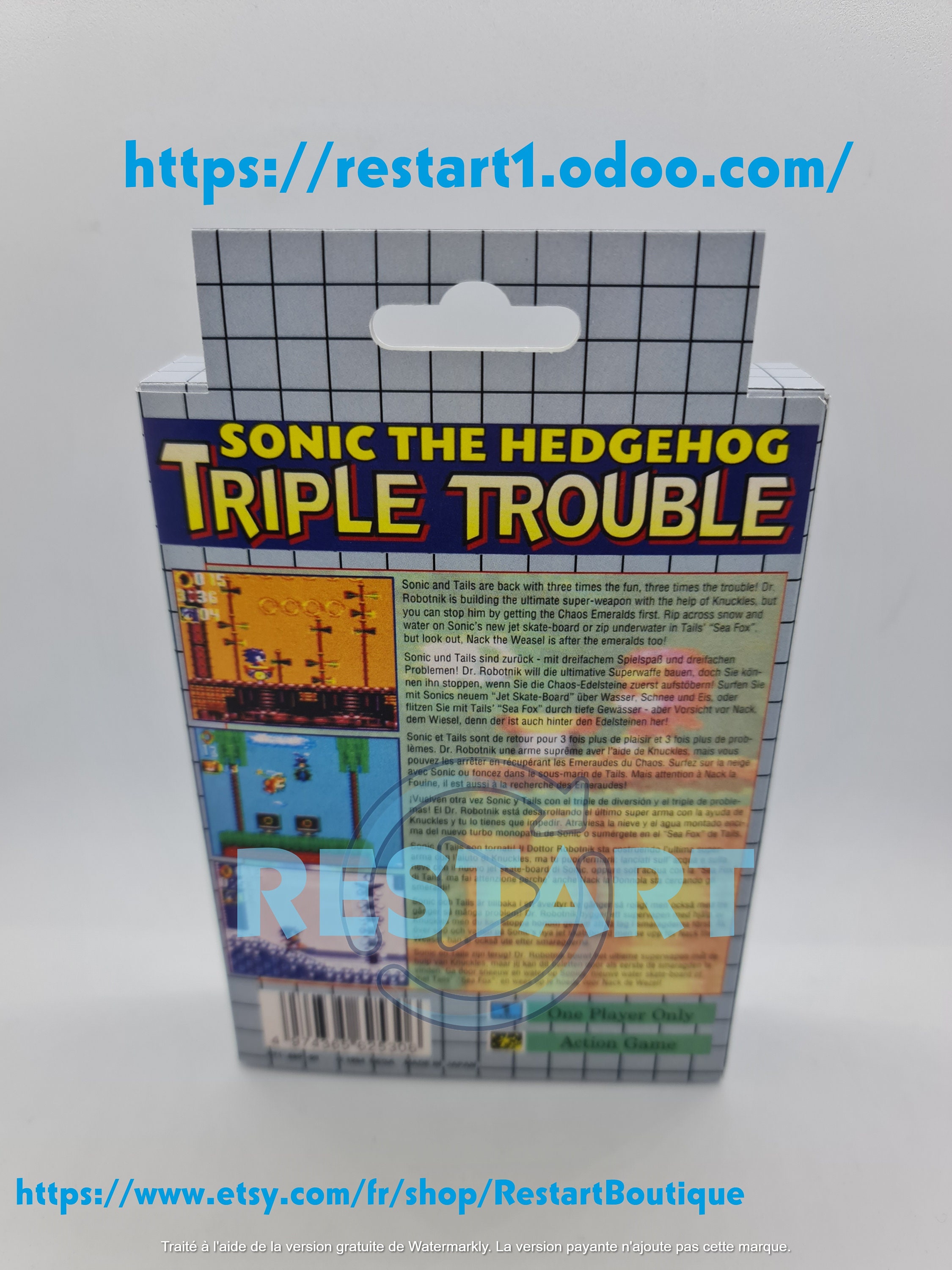 Sonic Atari 2600 Box