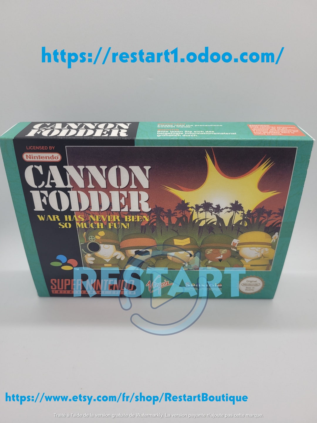 Cannon Fodder SNES Repro Box Premium Quality - Etsy