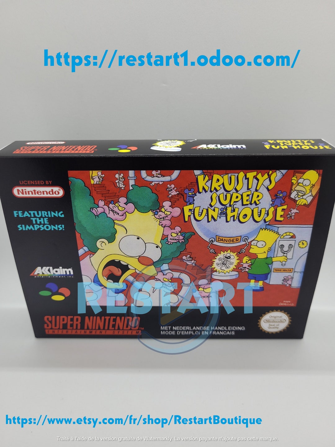 Krusty's Super Fun House SNES Repro Box Premium Quality - Etsy