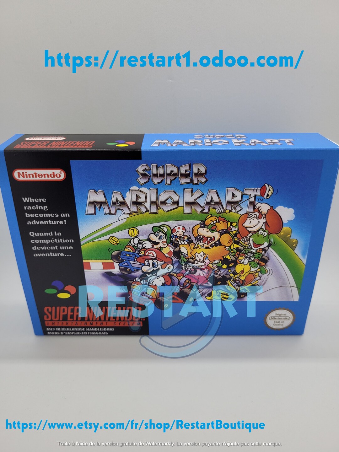 Super Mario Kart SNES Repro Box Top Quality - Etsy