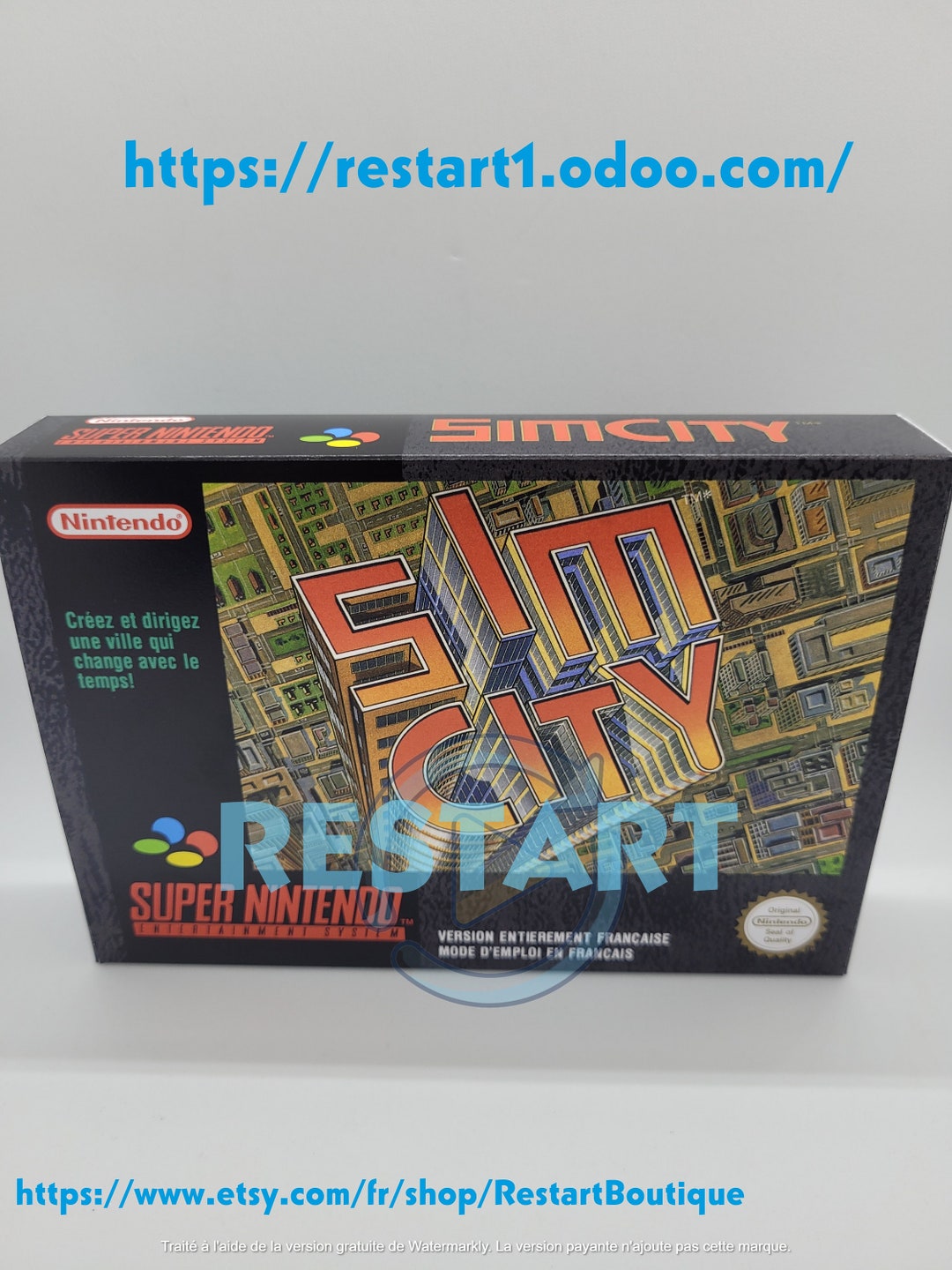 Sim City SNES Repro Box Premium Quality - Etsy