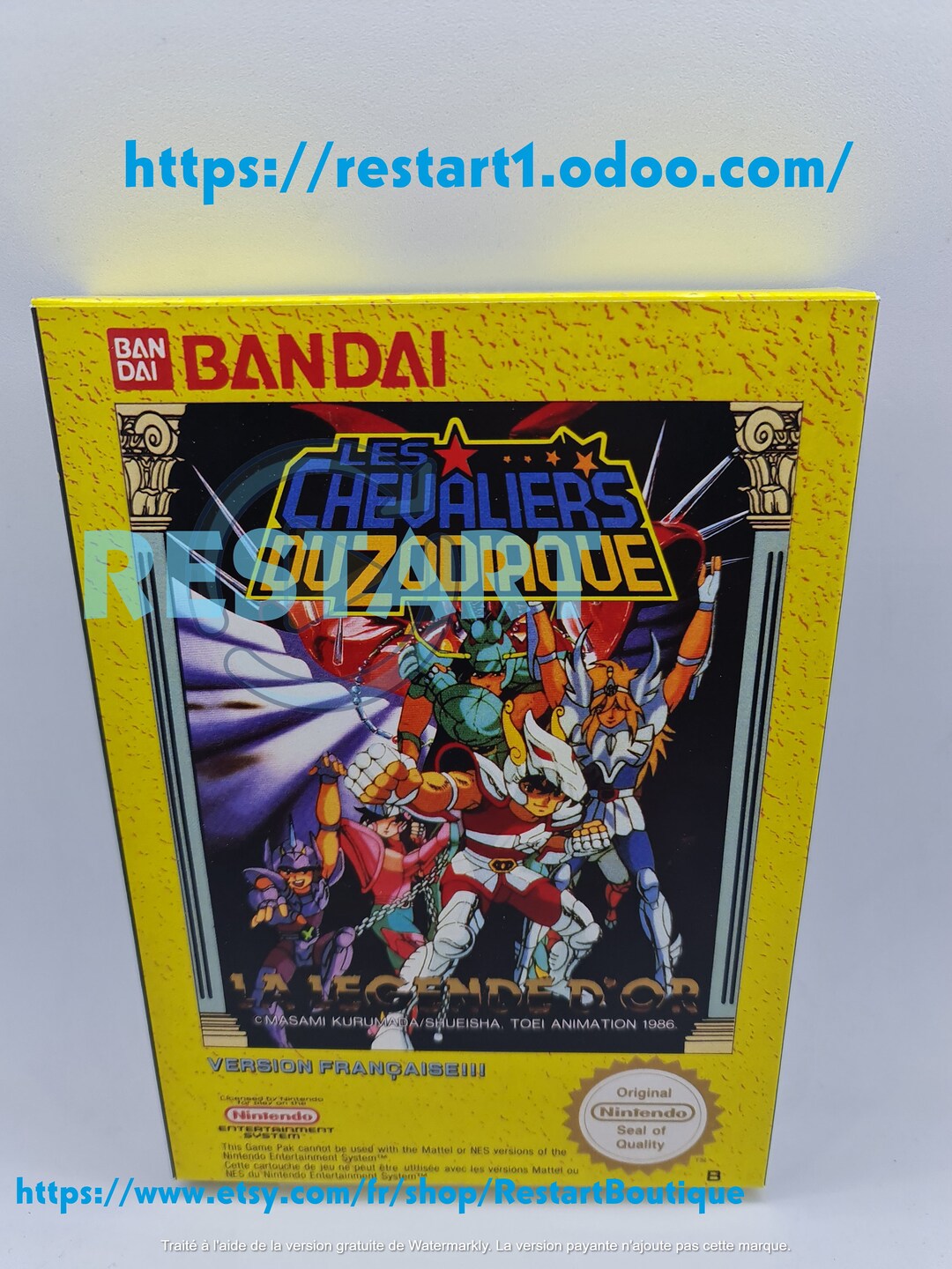 Knights of the Zodiac the Golden Legend Saint Seiya NES Repro Box Top ...