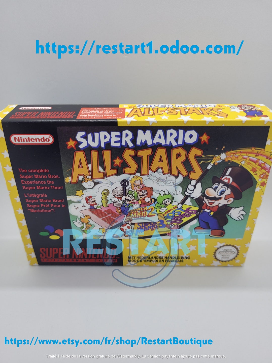 Super Mario All Stars SNES Repro Box Superior Quality - Etsy