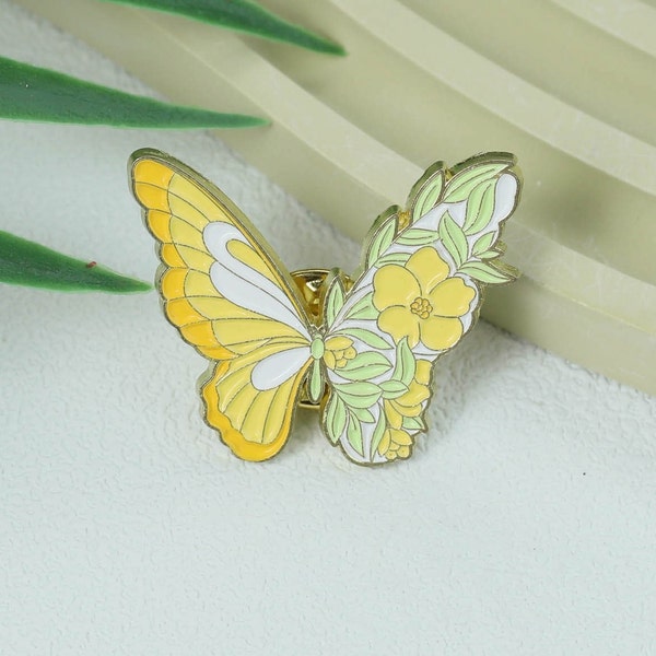 Enamel Butterfly Pin - Etsy