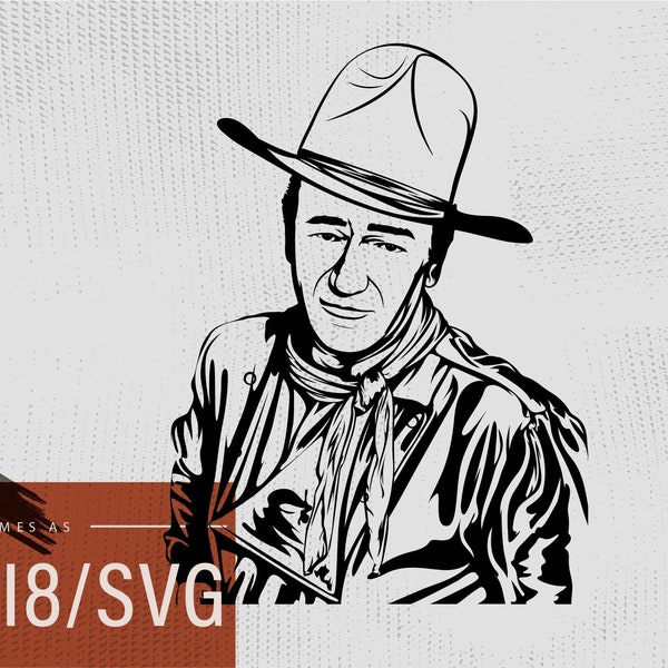 John Wayne Svg - Etsy
