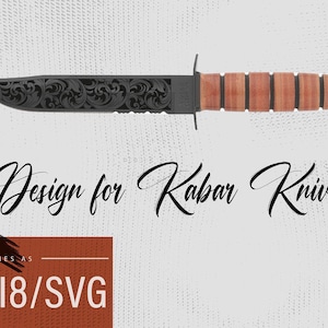 SVG Pattern for Kabar USMC Army Knives AI8 Laser Engraving Digital File ...