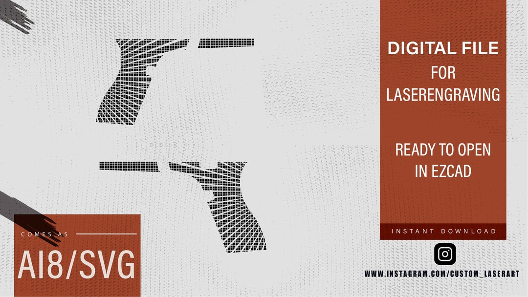 Fits Glock 43X Frame,sunburst Pattern for Laserstippling,customize Your ...