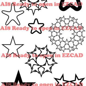 STARS DIGITAL FILE Laser Engraving Filedownloadable Ezcad - Etsy