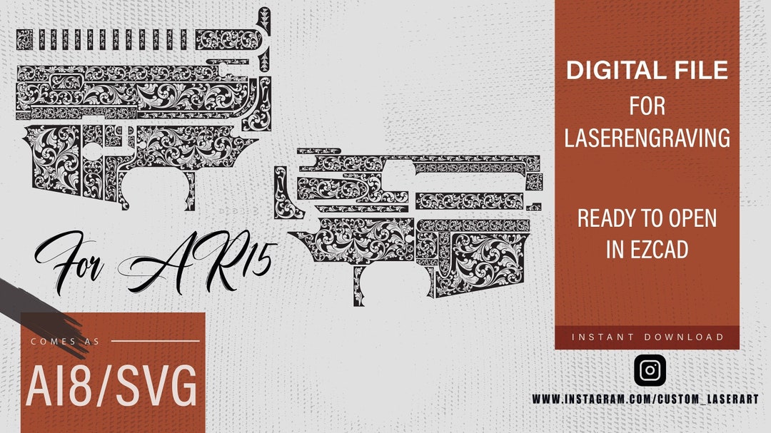 Scrollwork Firearms Design for Ar15,laser Engraving File,digital File ...