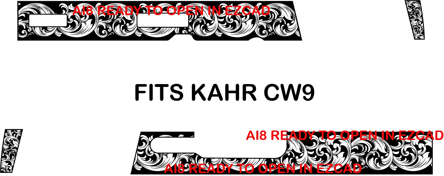 For Kahr CW9 Pistol AI8 vector File for Slide Pattern Gun - Etsy