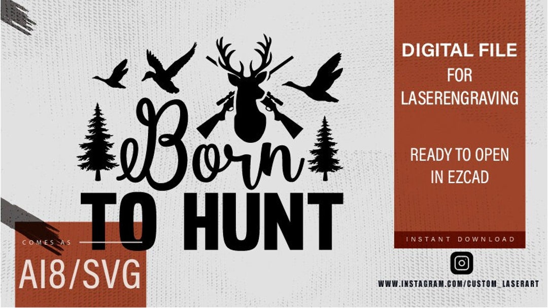 Digital Download Svg Hunting Template for Fiber Laserdeer Svg - Etsy