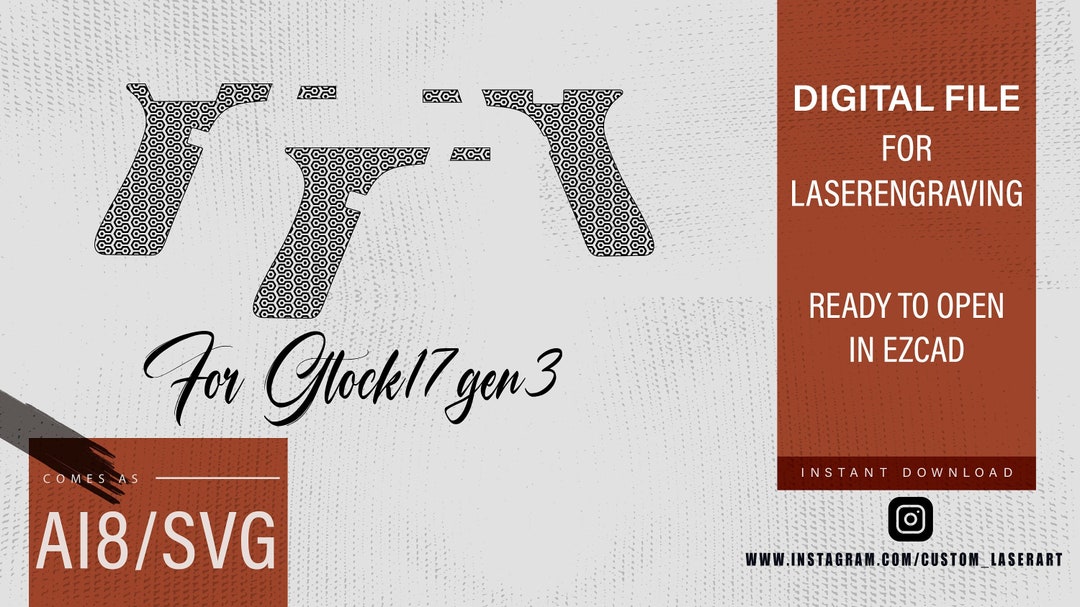 AI8 Vector for Glock 17 Gen3 Laser Files,pistol Engraving Pattern,gun ...
