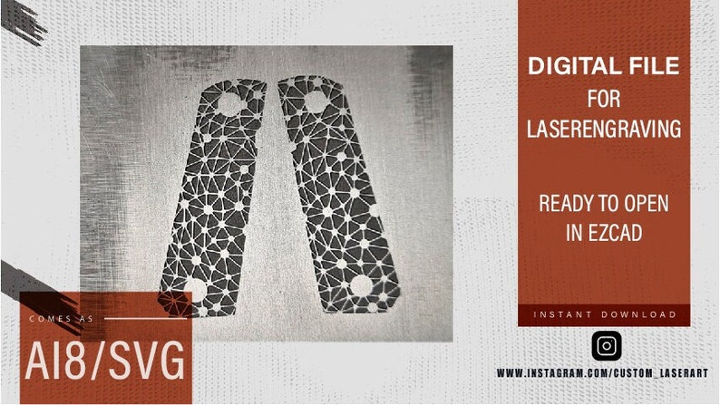 Synapse SVG Digital DOWNLOAD Geometric Grip Designs Laser - Etsy