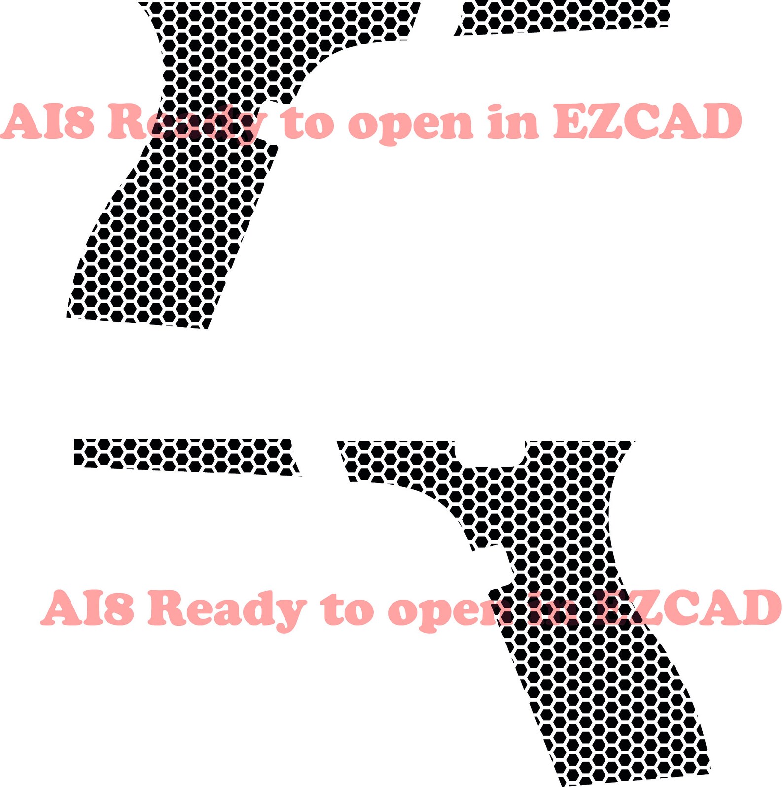 AI8 Vector Laser Files Fits Glock 43X Pattern Gun Stipple - Etsy