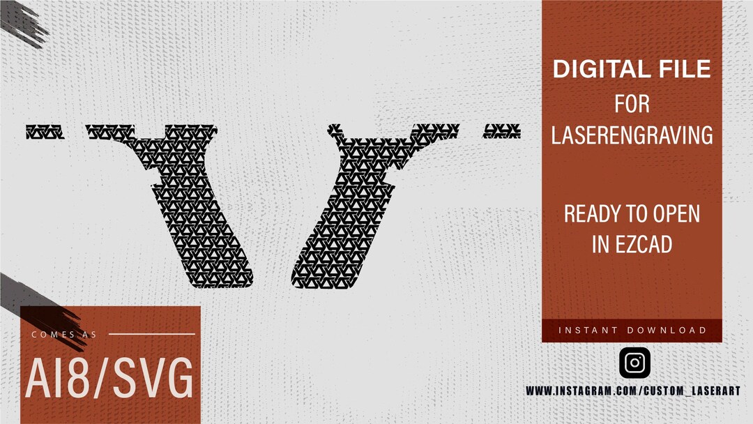 AI8 Vector for Glock 17 Gen4 Laser Files,pistol Pattern, Gun Stipple ...