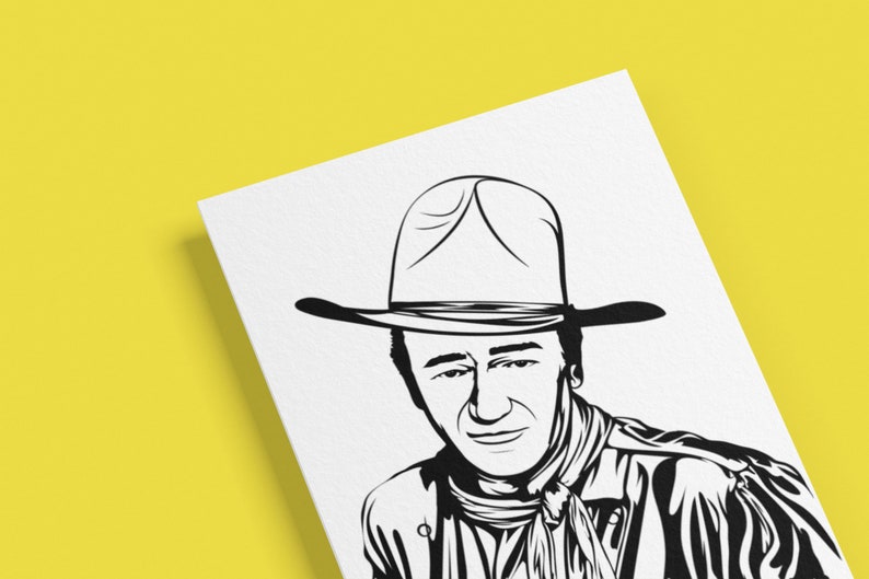 Digital Download SVG John Wayne File for Ezcadlaserengraving - Etsy