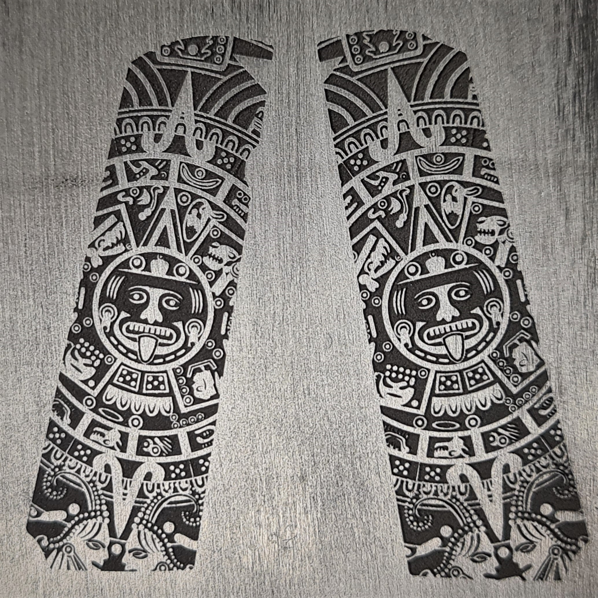 SVG Mayan Calendar Colt 1911 Grip Laser Engraving With Ezcad, Digital ...