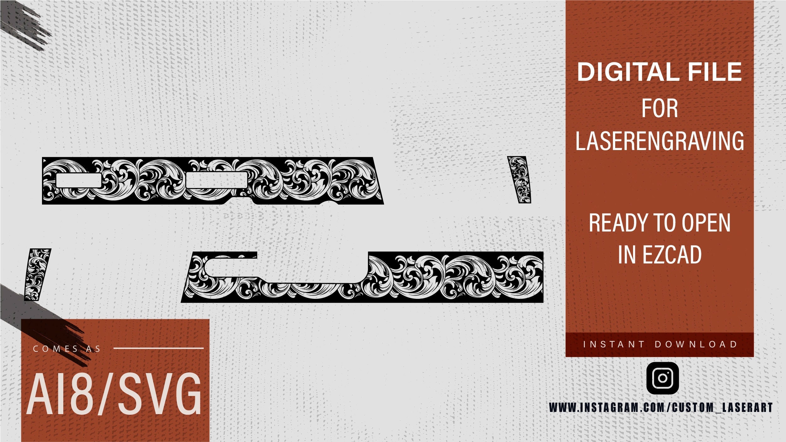 For Kahr CW9 Pistol AI8 vector File for Slide Pattern Gun - Etsy